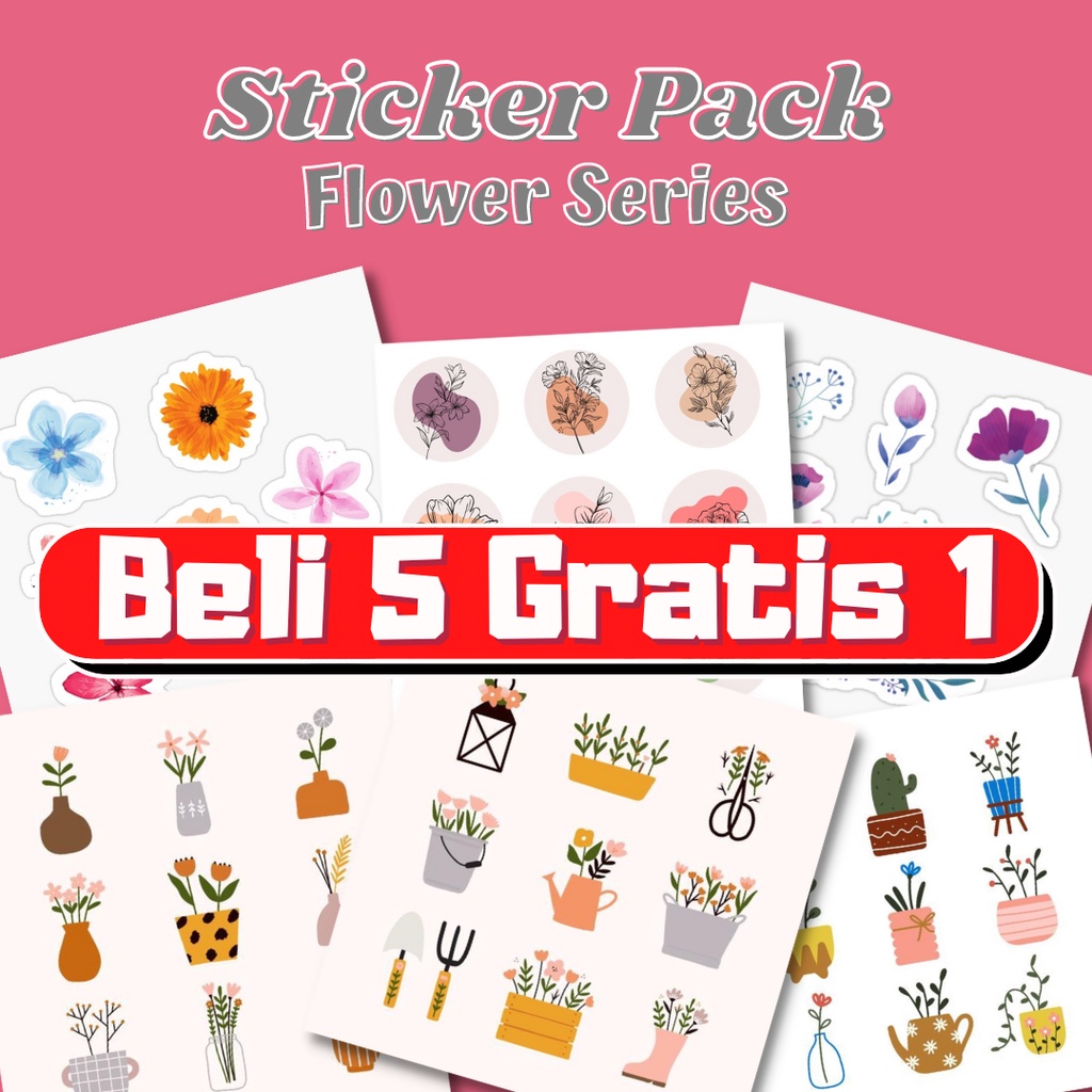 Sticker Pack Tumblr Aesthetic Flower/Sticker Case/Sticker Scrape Book ...
