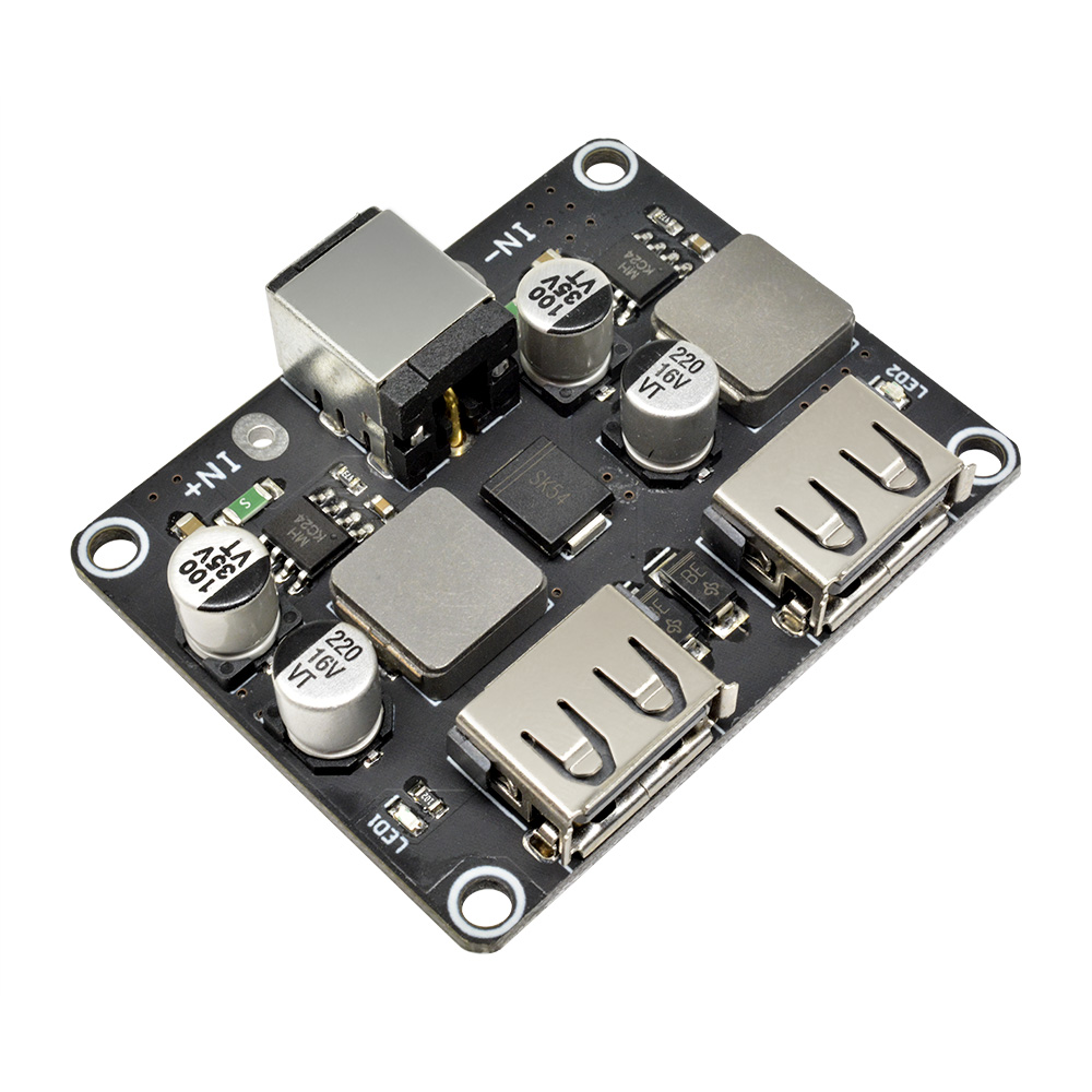 Pcbfun 1/2/4 Channel USB QC3.0 QC2.0 DC-DC Step-Down Module Buck Converter Charging 6-32V 9V 12V ...