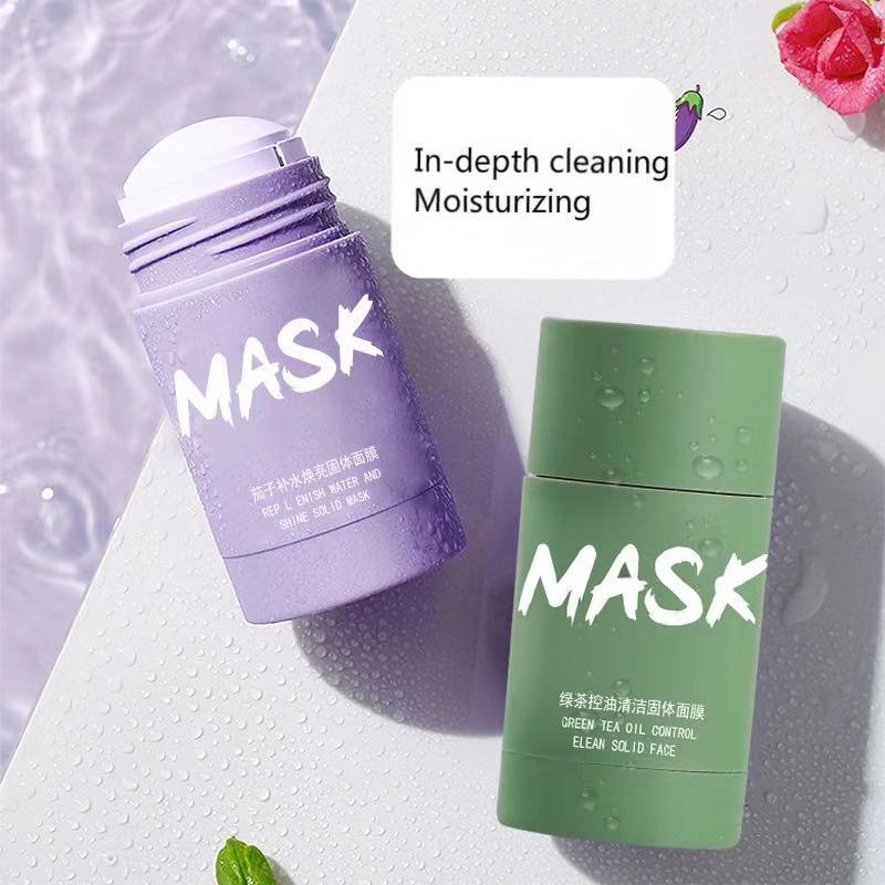 Green Tea Solid Mud Mask Stick Cleansing Smearing Mask | Shopee Philippines
