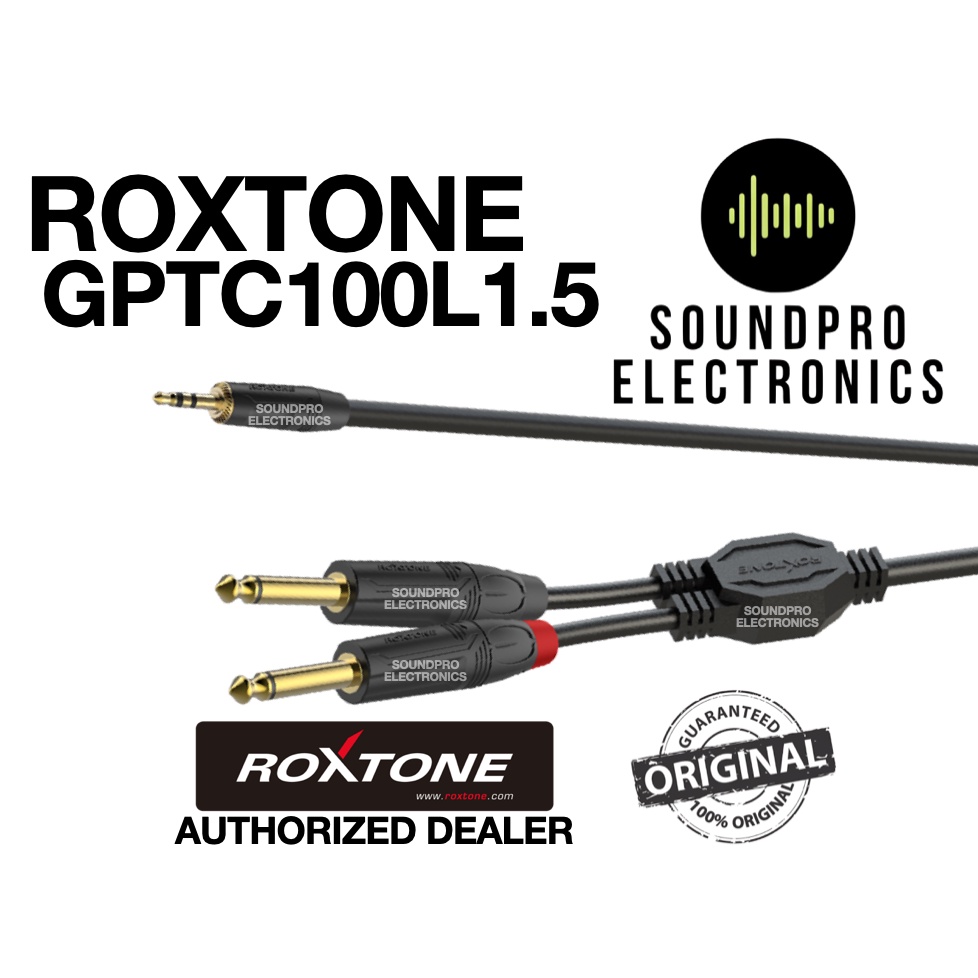 Roxtone GPTC100L1.5 2 PL-55 Plug to 3.5mm Plug (1.5meter) | Shopee ...