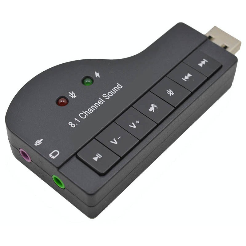 Goojodoq 8.1 Channels USB Piano Sound Card 3D Audio Sound Card - F23839 ...