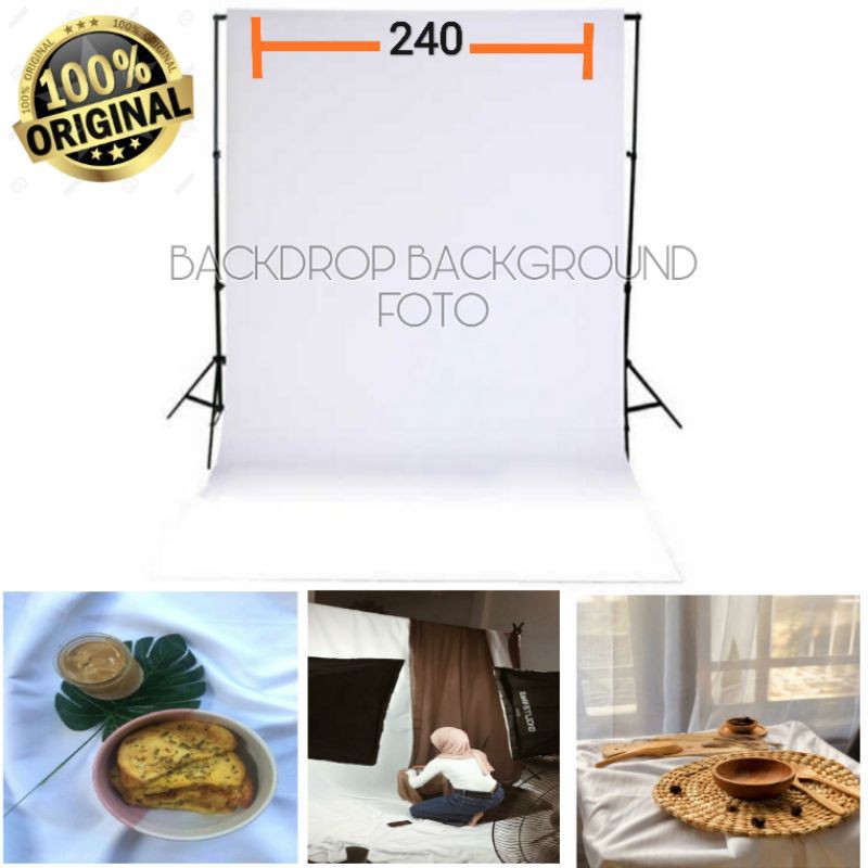 PUTIH Clean PLAIN WHITE STUDIO PHOTO SCREEN GREEN SCREEN BACKDROP ...