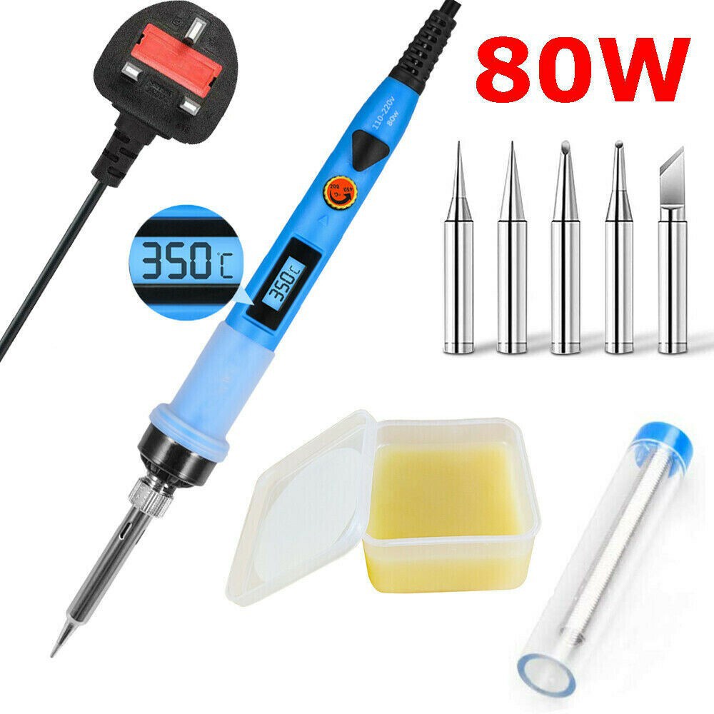 Soldering Kit - Soldering Iron 80 W Adjustable Temperature, Soldering ...