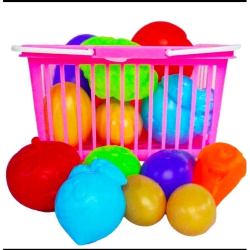 COD Fruit Vegetable Food Basket Tray Toys for Kids Plastic Kitchen Toys ...