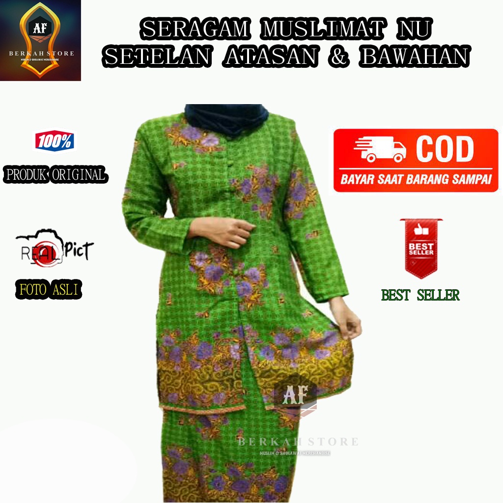 Nu II Muslim Uniforms Suit Muslim Uniforms Muslimatul Ulama | Shopee ...