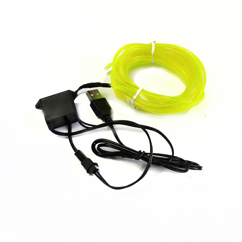 2M / 3M EL Wire | LED Car Light Glow Neon Strip Lamp Garden Rope ...