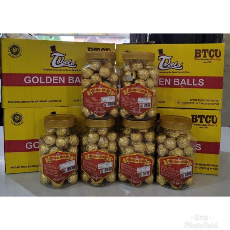 Tobelo GOLDEN BALL Chocolate 40pcs | Shopee Philippines