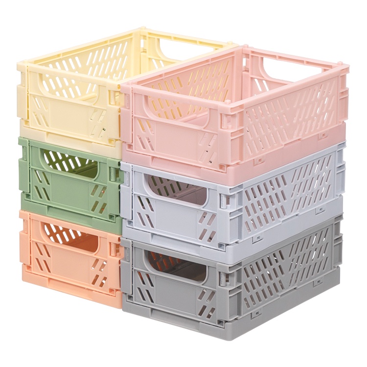 Mini Folding Storage Box Desktop Collapsible Storage Basket | Shopee ...