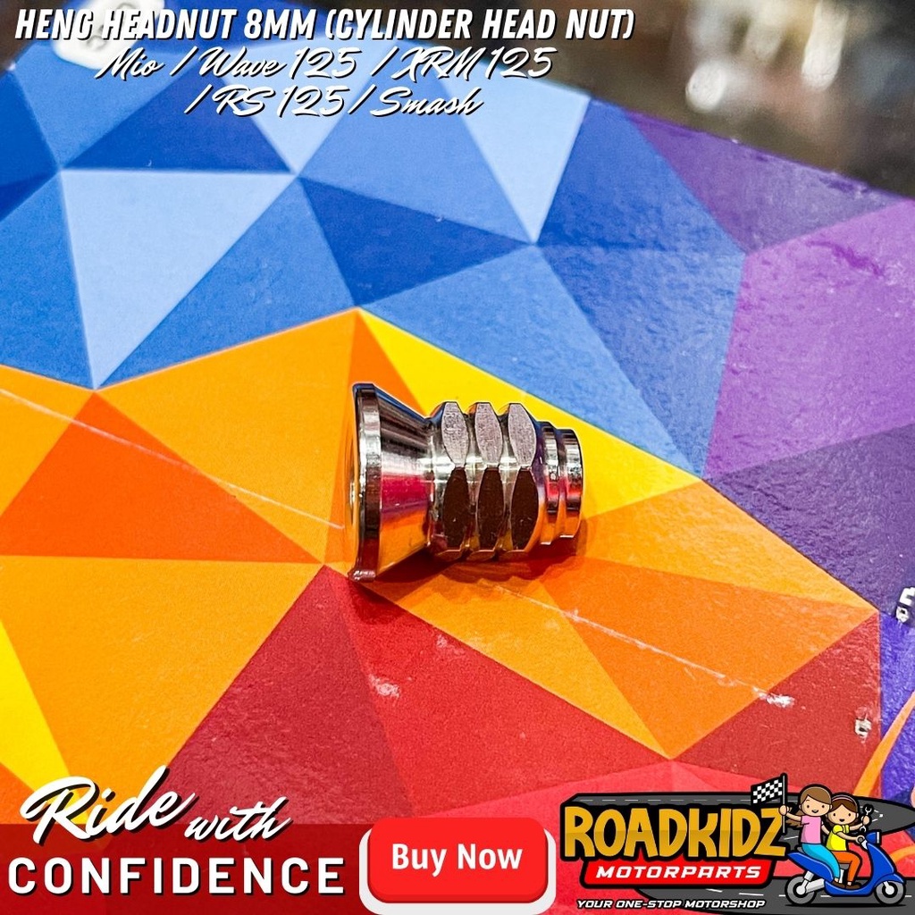HENG HEAD NUT 8mm (CYLINDER HEAD NUT) MIO/WAVE125/XRM125/RS125/SMASH ...