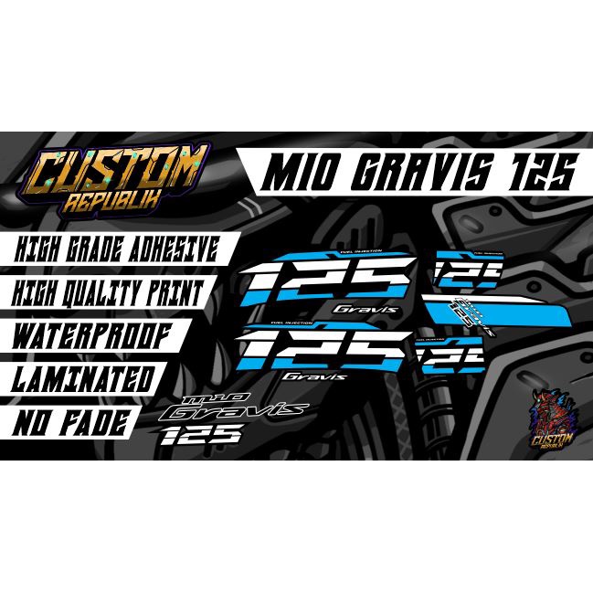 Yamaha Mio Gravis 125 Freego Stripping Decals Set | Shopee Philippines