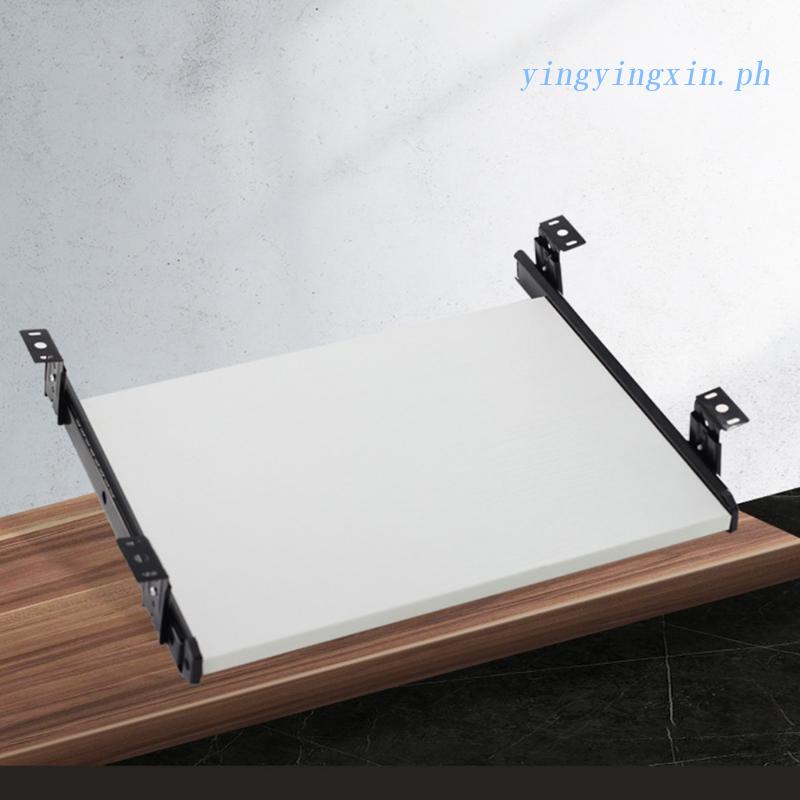 YIN 2Pieces Height-Adjustable Under Desk Computer Keyboard Tray Sliding ...