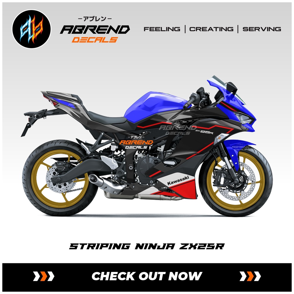 Striping Ninja ZX25R Livery 2022 Kawasaki Ninja zx 25r Motorcycle ...