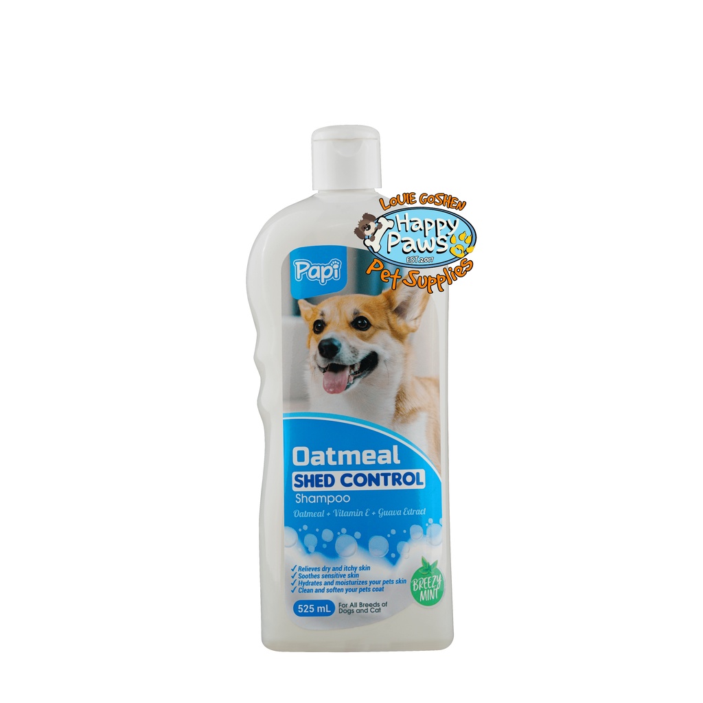 Papi Oatmeal Shampoo for All Breeds of Dogs & Cats - 525 ml | Shopee ...