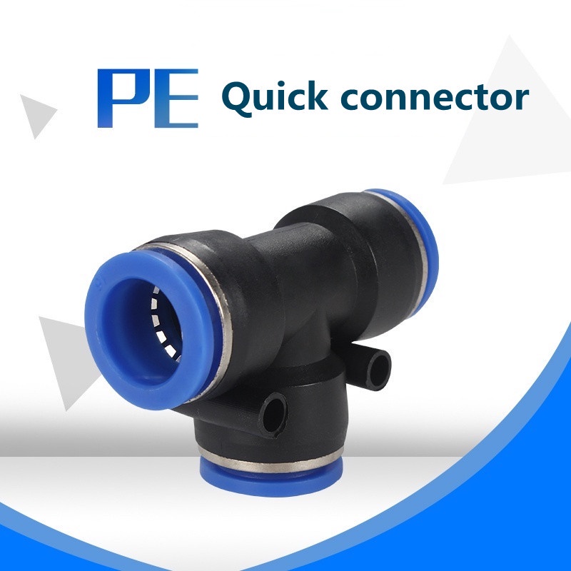 PE Trachea Quick Connector PE-4/PE-6/PE-8/PE-10/PE-12/PE-14/PE-16 Tee ...