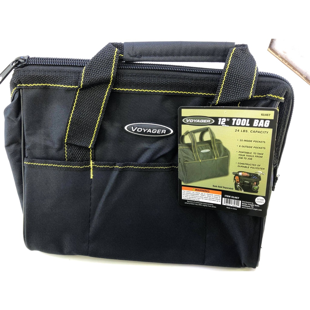 Voyager 12 In. Nylon Heavy Duty Storage Tool Bag, with 21 Pockets-For ...