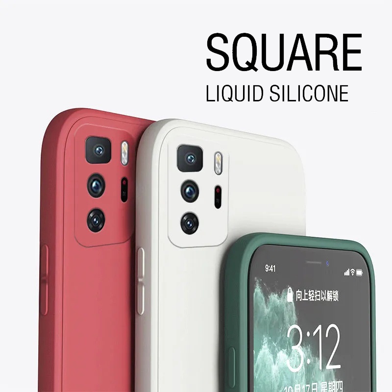 Xiaomi Poco C65 F5 X5 Pro M5s Soft Liquid Case Silicone Back Phone ...