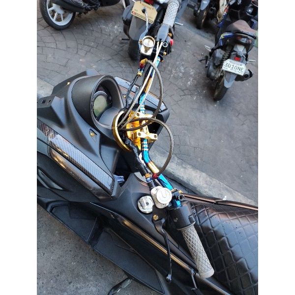 HANDLE BAR WITH LIFTER TITANIUM TWO TONE 780MM fit for NMAX | Shopee ...