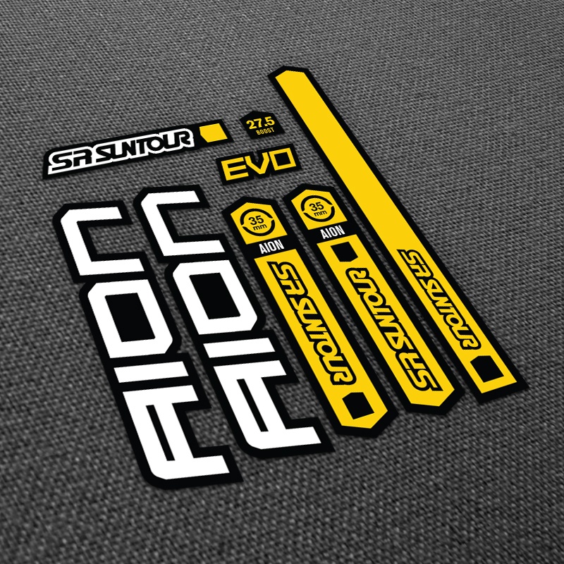 SR Suntour Aion Decal - Fork Decals - YELLOW | Shopee Philippines