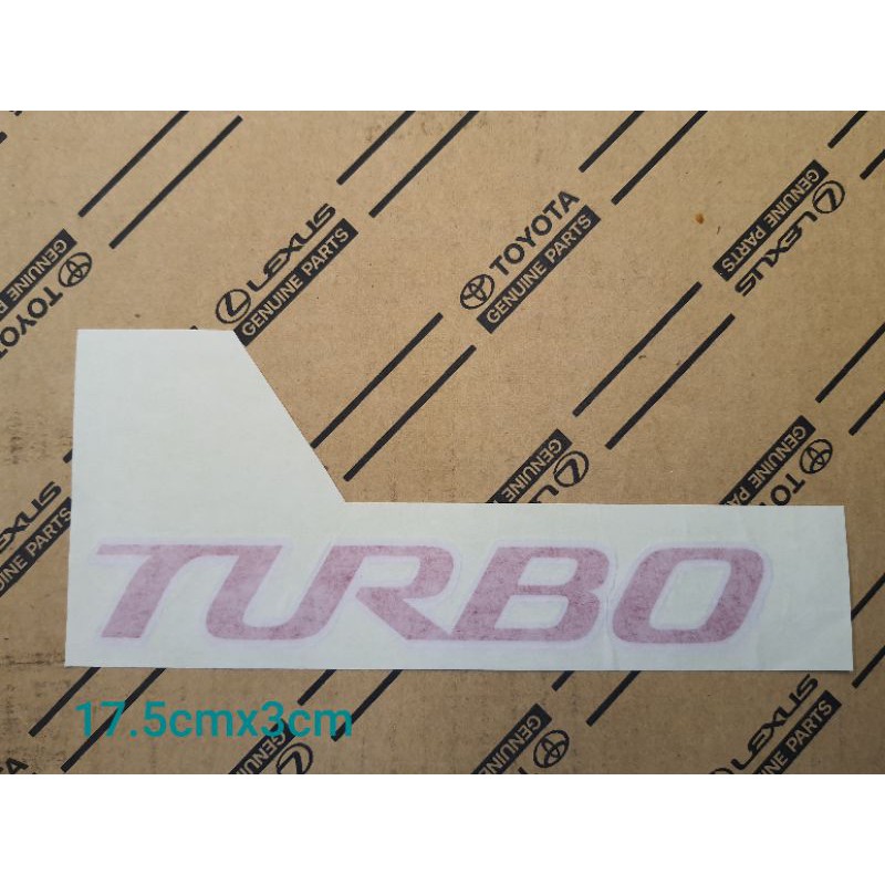 Small TURBO Sticker Stick Toyota Sport Rider | Shopee Philippines
