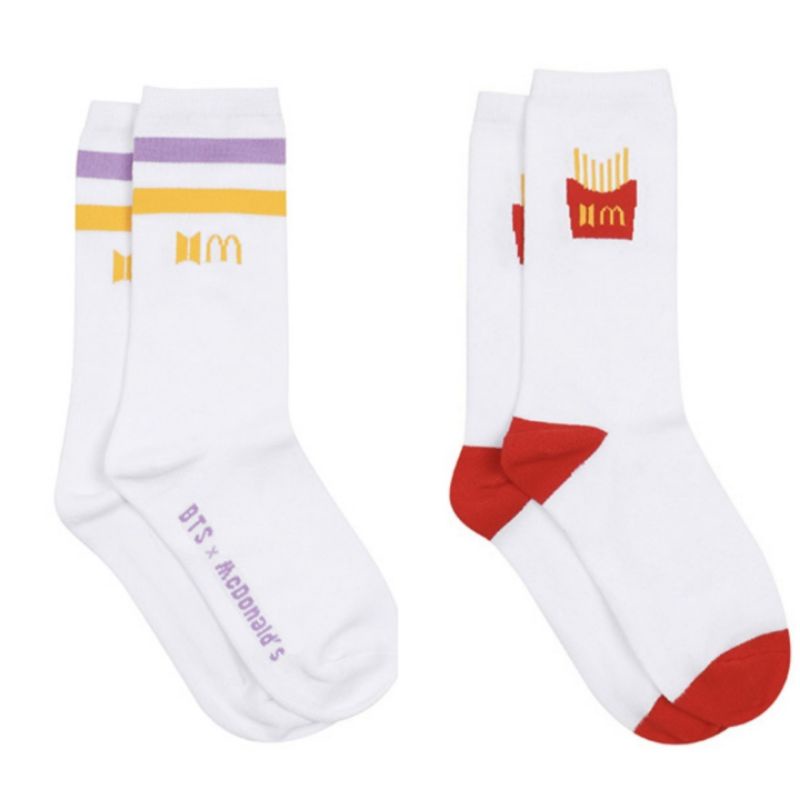BTS x McDo Logo White Socks Official | Shopee Philippines