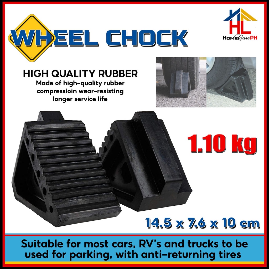 1pc Rubber Wheel Chock 1.10kg model: 9080 Small | Shopee Philippines