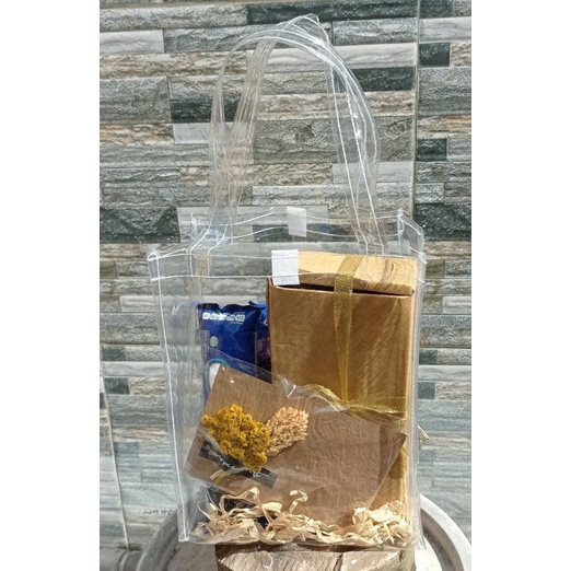 Transparent mica bag/transparent mica portrait goodie bag/plain mica ...