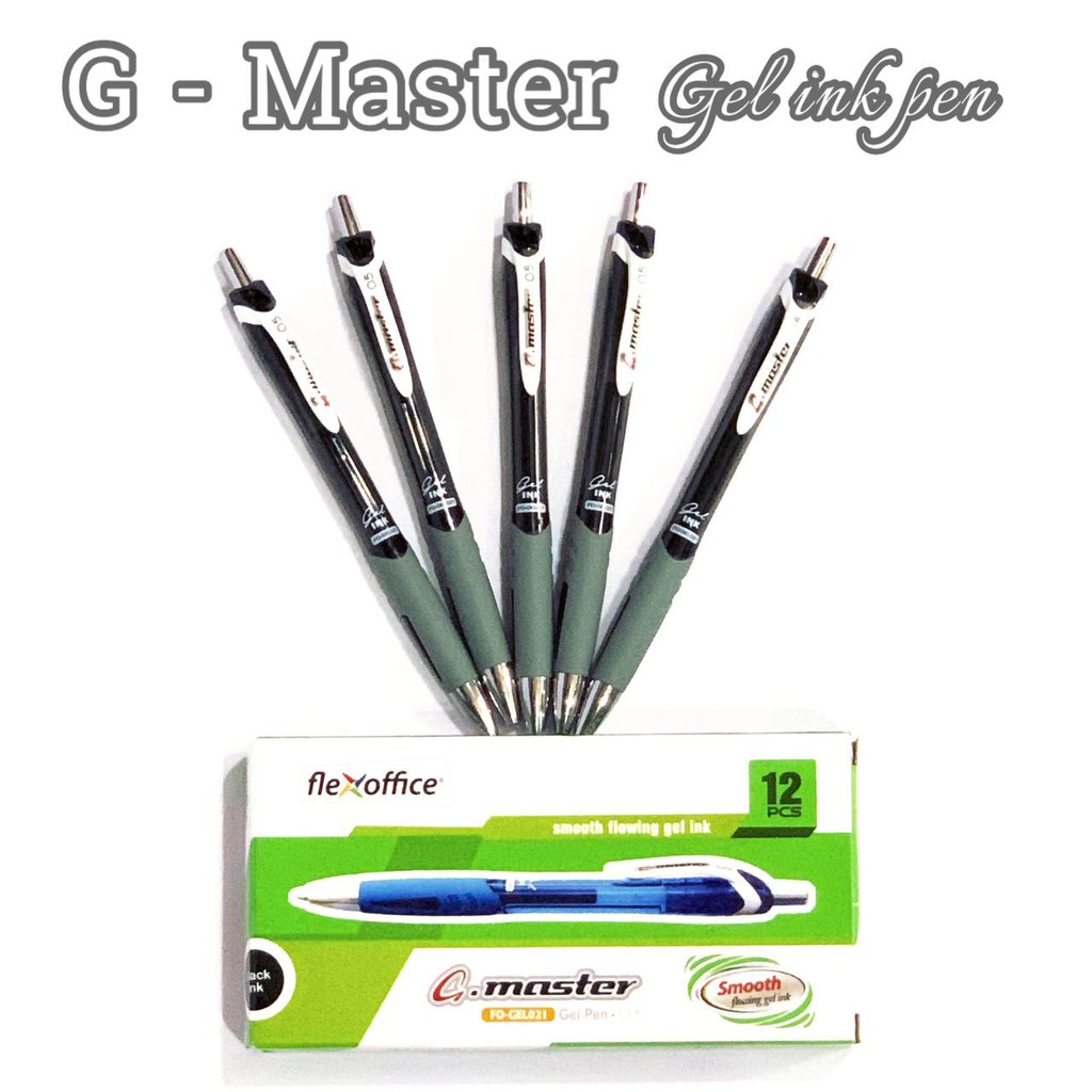 Flex GMaster retractable gel pen black | Shopee Philippines