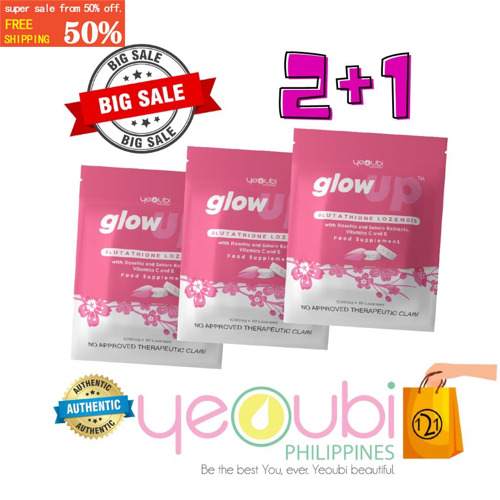 2+1 Glow Up Glutathione Lozenges | Shopee Philippines