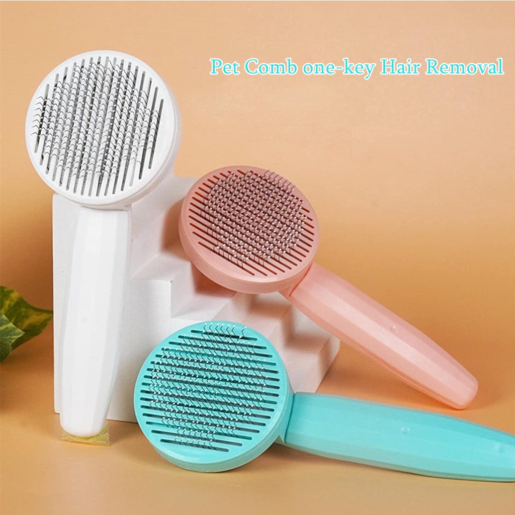 Cat Dog Comb Open Knot Needle Comb Dog Hair Cleaner One-Key Hair ...