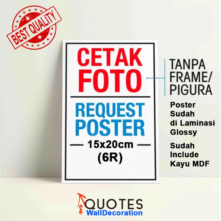 KAYU HIASAN DINDING Print Custom Poster Your Own Photo Wall Hanging ...