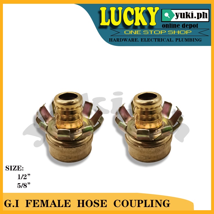 G.I FEMALE HOSE COUPLING 1/2 AND 5/8 | Shopee Philippines