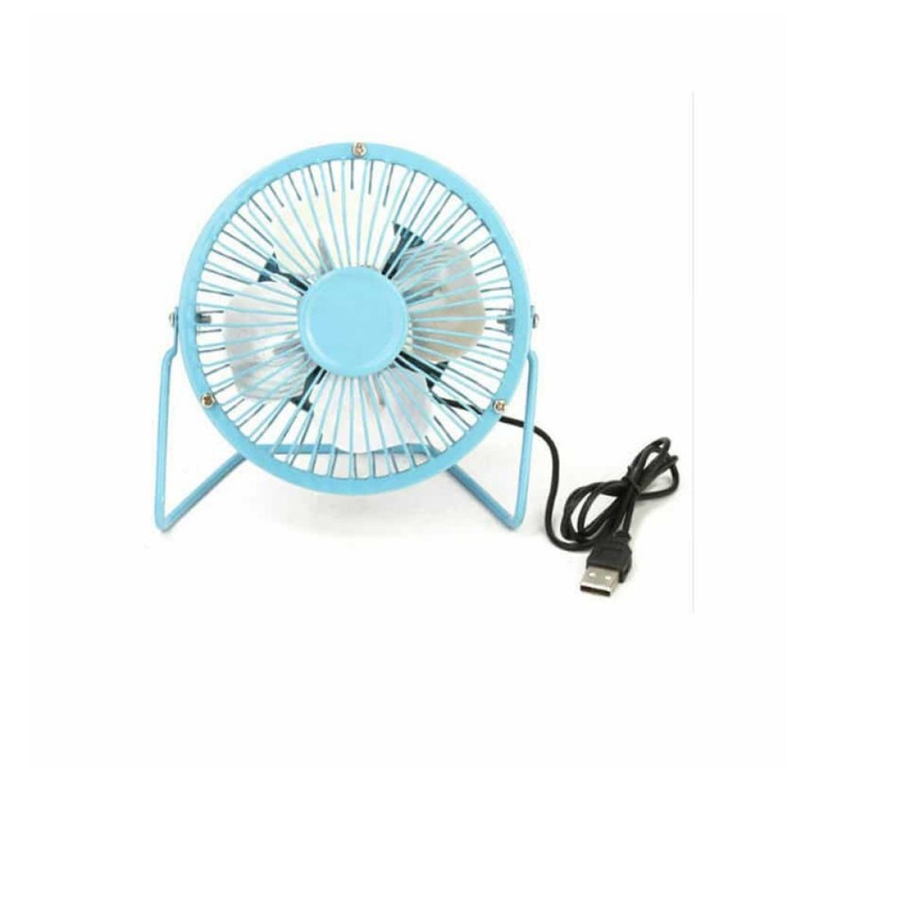 (BLUE) 5-Inch USB Desk Fan, Portable Mini Personal Fan, Super Quiet ...