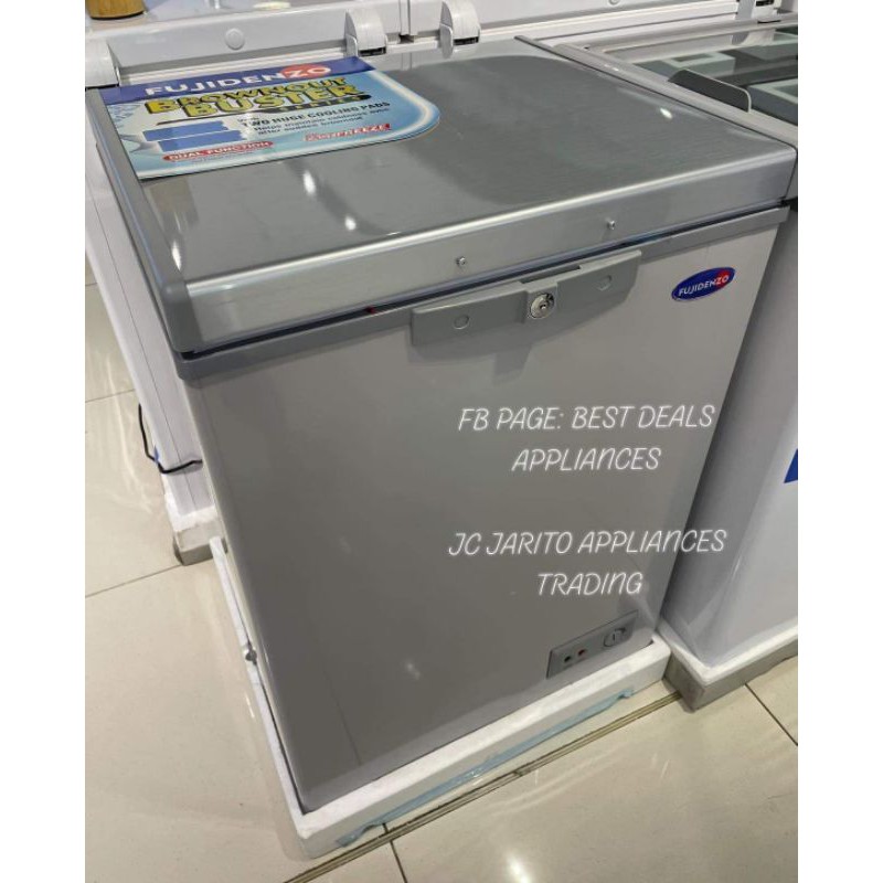 FUJIDENZO CHEST FREEZER 4CFT SOLID TOP WITH SLIDING GLASS BROWNOUT ...