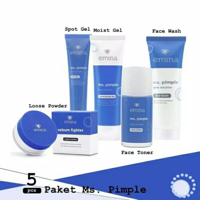Emina ms pimple emina anti-acne Package for acne-Prone Skin | Shopee ...