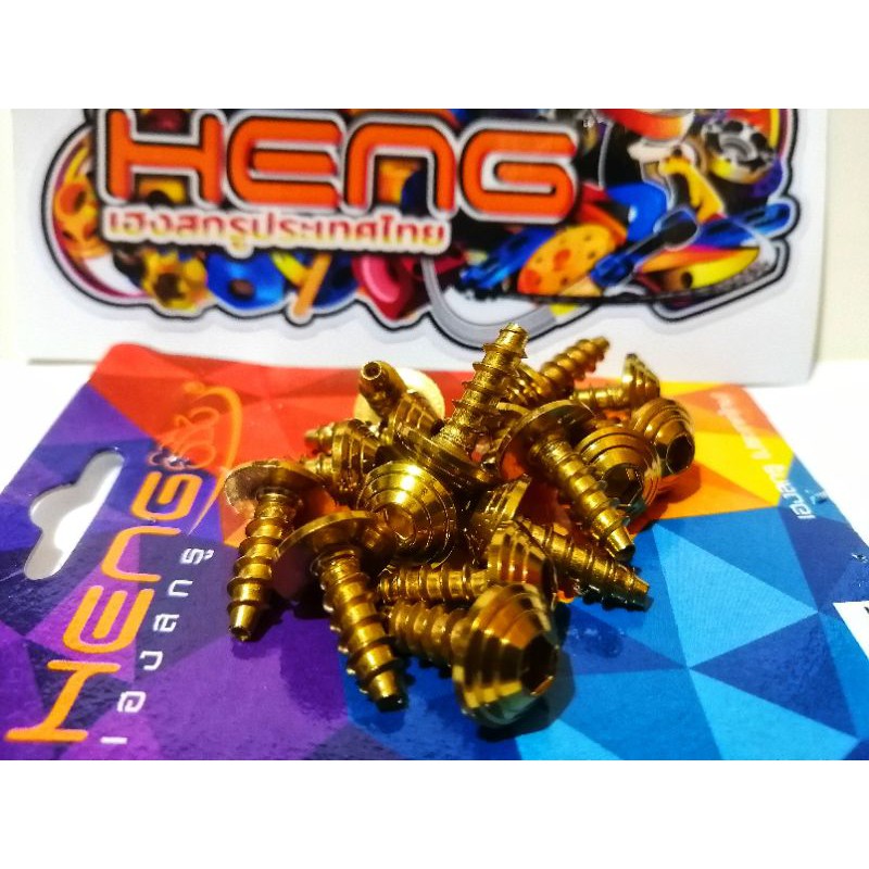 Original Thai HENG Gold Bolts | 5x15 Screw Type| Mushroom | Sold per pc ...