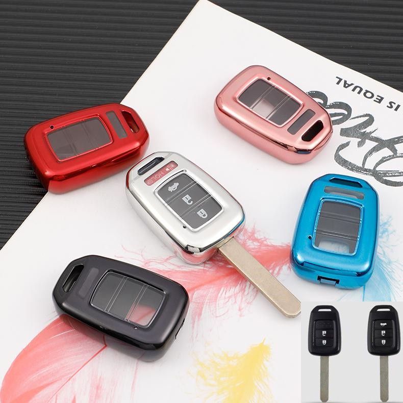 Honda Car Key Cover Chrome Reflection TPU CITY HRV BRV JAZZ CRV ACCORD ...
