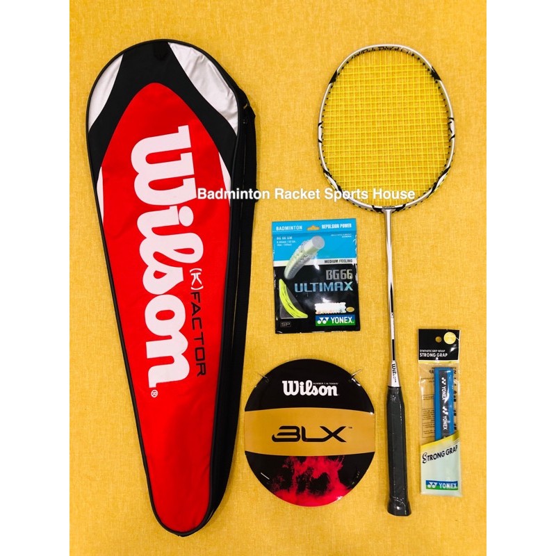 Wilson Badminton Racket (K) FACTOR (Free Pasang String) | Shopee ...