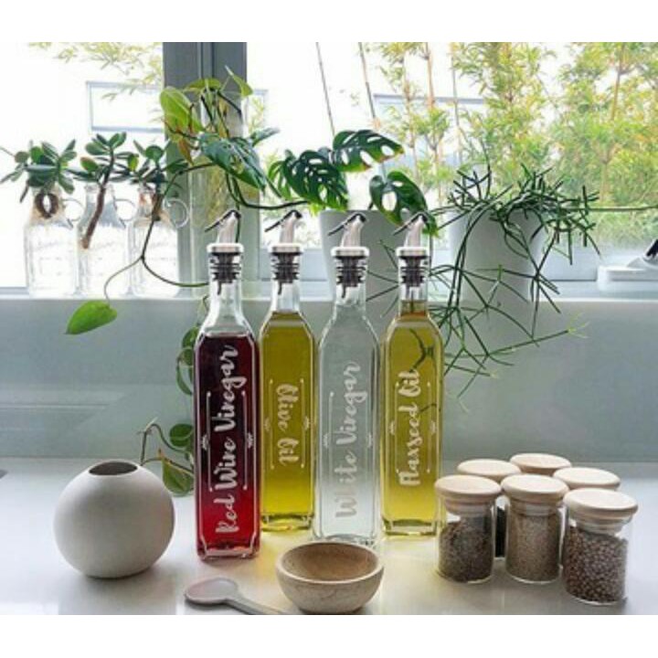 Oil Dispenser Glass condiment bottle Glass oil bottle Glass sauce ...