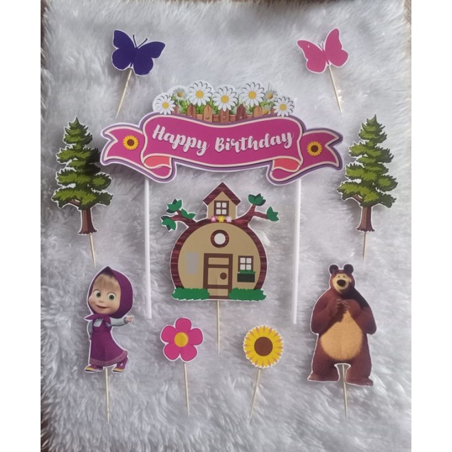 Masha and bear cake toppers | Shopee Philippines