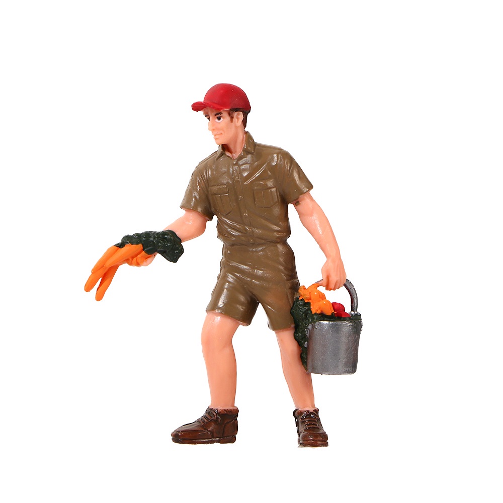 CLEOES 1:25 Scale Farm Human Figure Modern Home Decoration Farmer ...