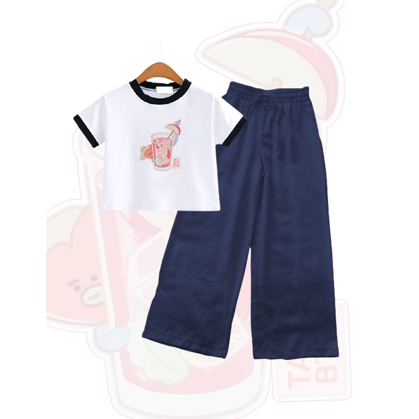 Clstore SET OF WOMEN'S TEENAGE CLOTHES CROP AND CULOT PANTS AGE 9-14 ...