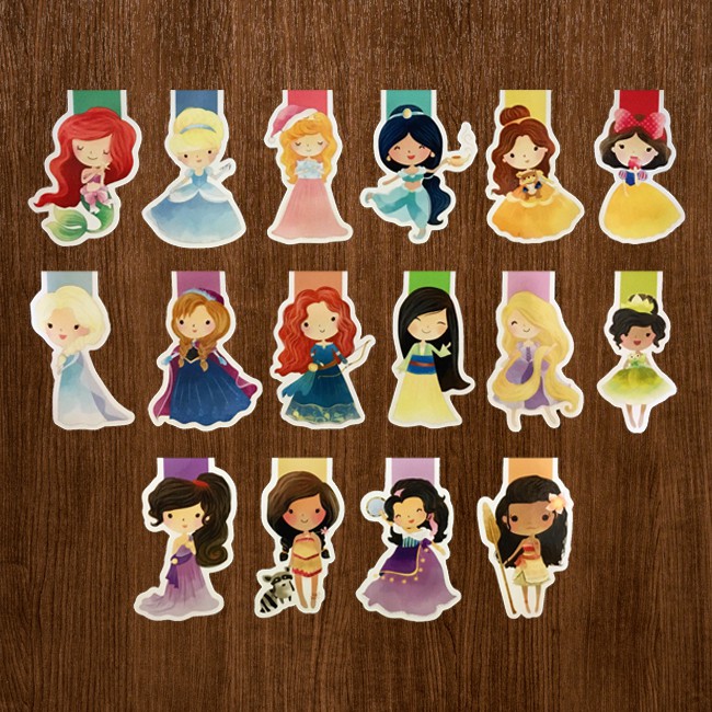 Disney Princess Set Magnetic Bookmark Magnetic Bookmark | Shopee ...