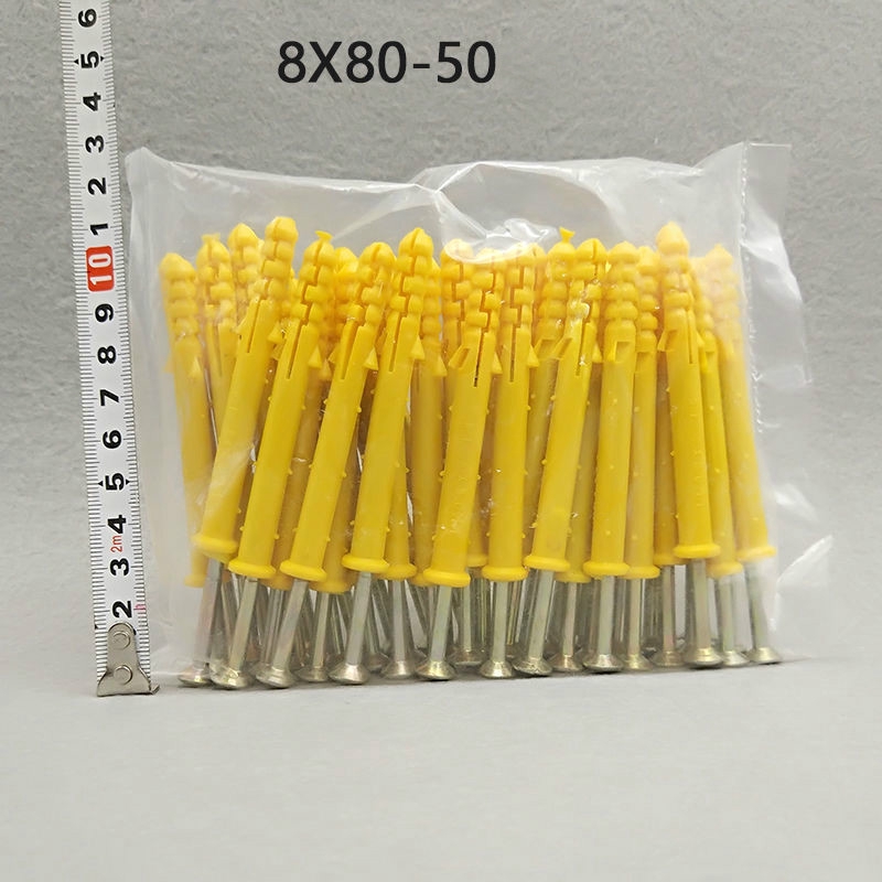 Yellow Plastic Expansion Plug Pipe Anchor Wall Screw Expansion Pipe ...
