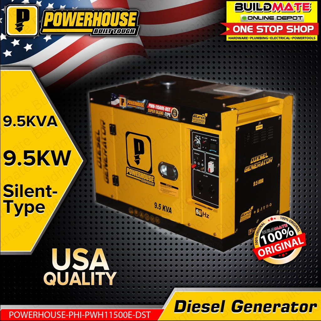 POWERHOUSE 9.5KVA Diesel Silent Type Generator with Battery For ...