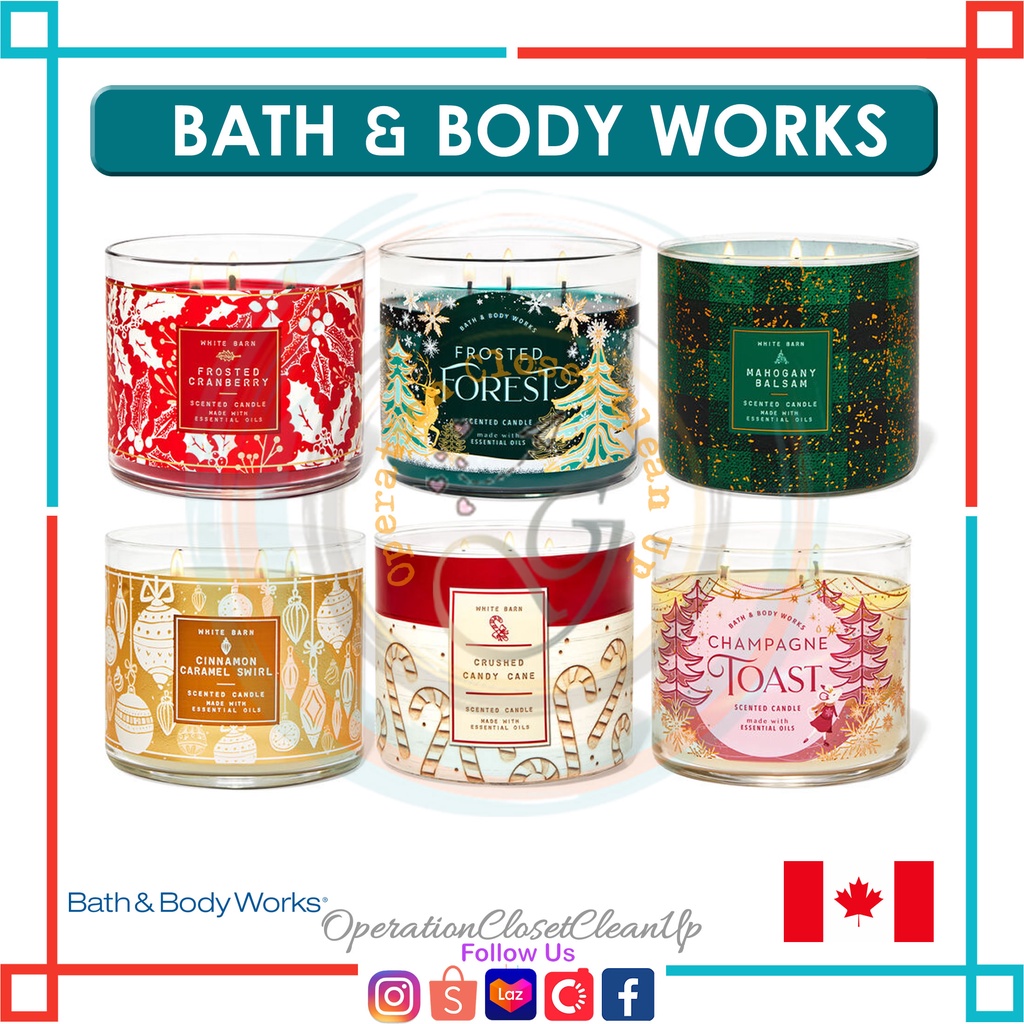 🇨🇦 Bath & Body Works 3-Wick Christmas Candle, 14oz | Shopee Philippines