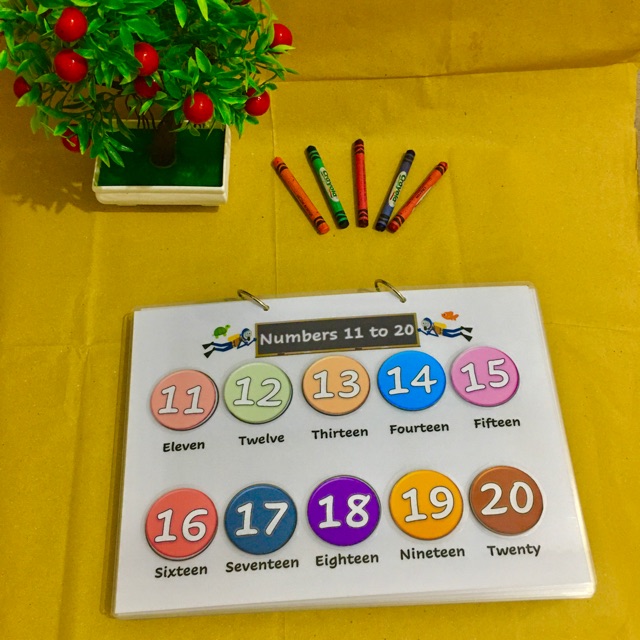Numbers 11-20 Detachable (Adhesive dots) Fully Laminated Learning ...