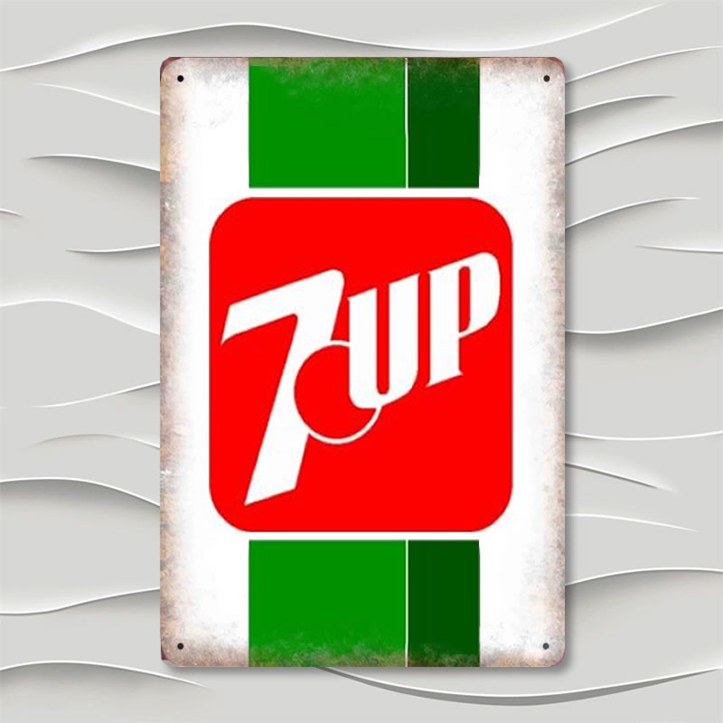 COCA COLA, PEPSI, 7UP & etc. Rustic Vintage Metal Tin Plate Wall Decor ...