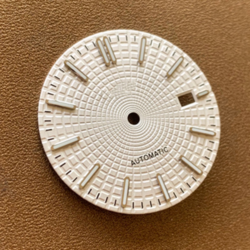 Silver Nail/Rose Gold Nail Watch Dial 31.8MM Green Luminous Watch Dial ...