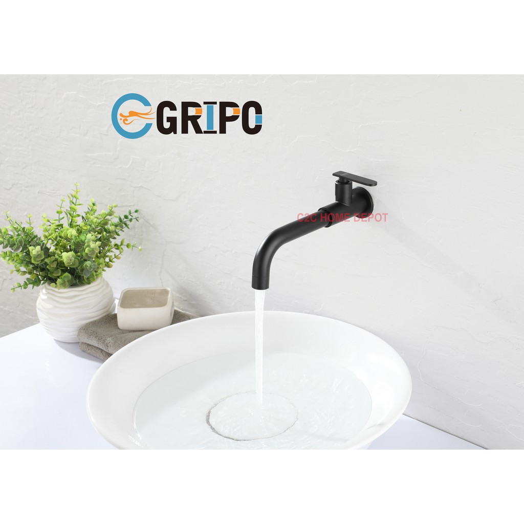 GRIPO High End 304 Stainless Lever Handle Rotatable wall mount faucet ...