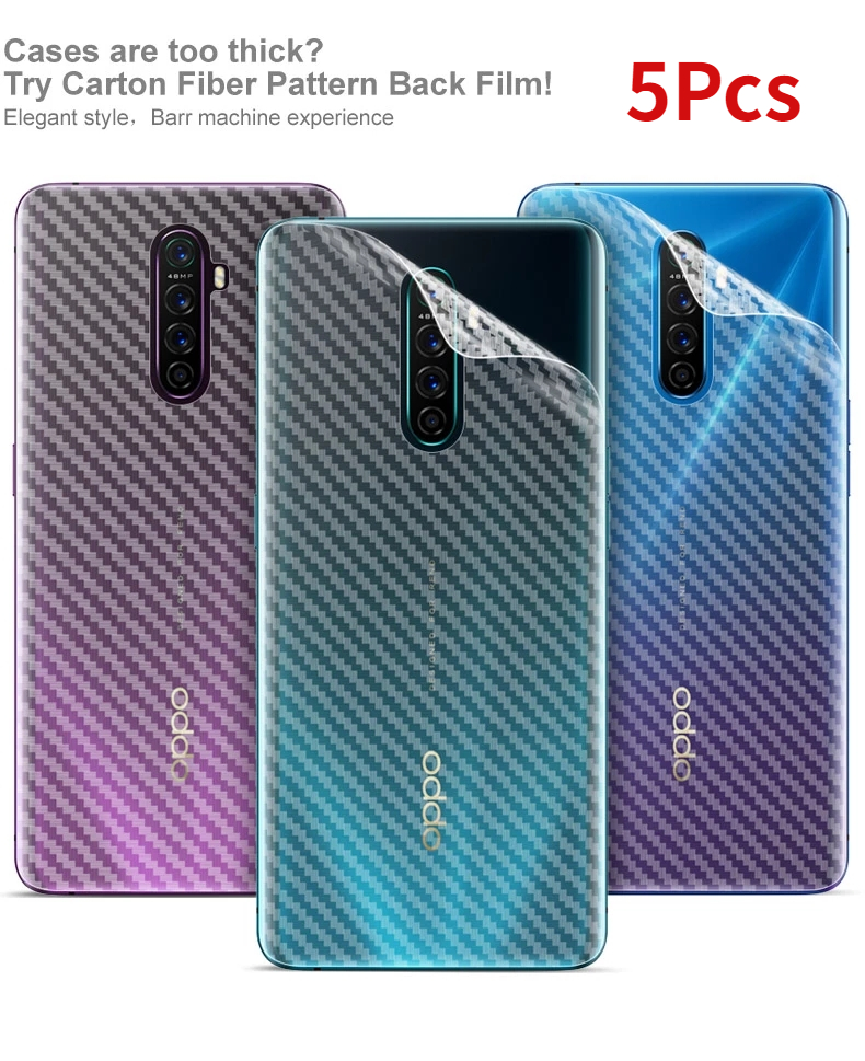 OPPO 5Pcs Carbon Fiber Back Protector for OPPO A57 A76 A96 A83 A16 A16K ...